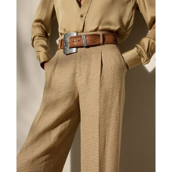 Ralph Lauren Acklie Houndstooth Tweed Pant