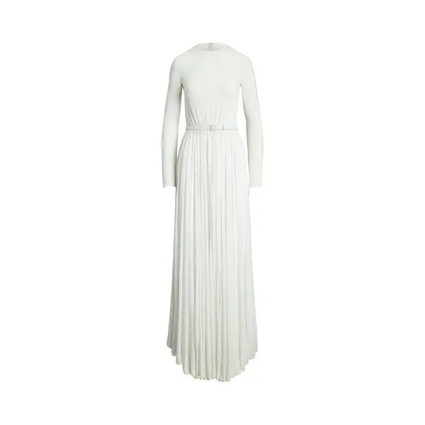 Ralph Lauren Shirred Crepe Jersey Day Dress