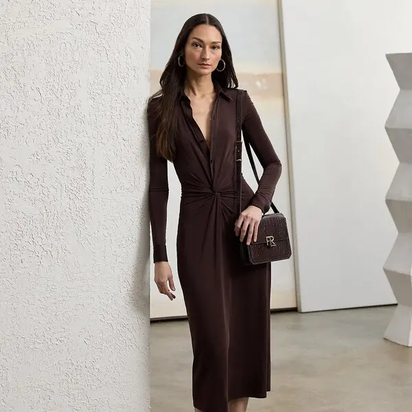 Ralph Lauren Twist-front Jersey Day Dress