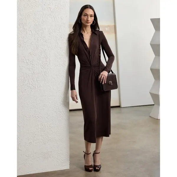 Ralph Lauren Twist-front Jersey Day Dress