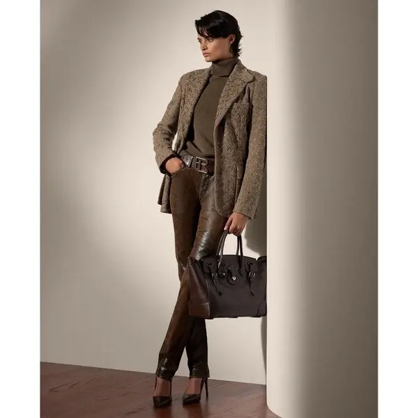 Ralph Lauren Preston Embellished Herringbone Jacket