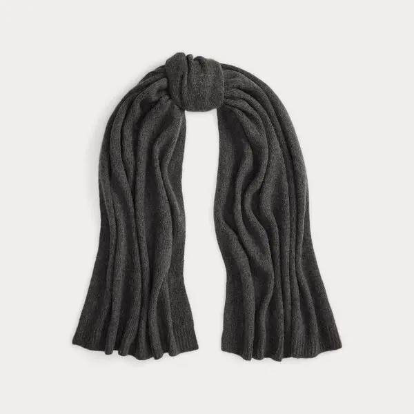 Ralph Lauren Cashmere-blend Jersey Scarf - Medium Grey Melange