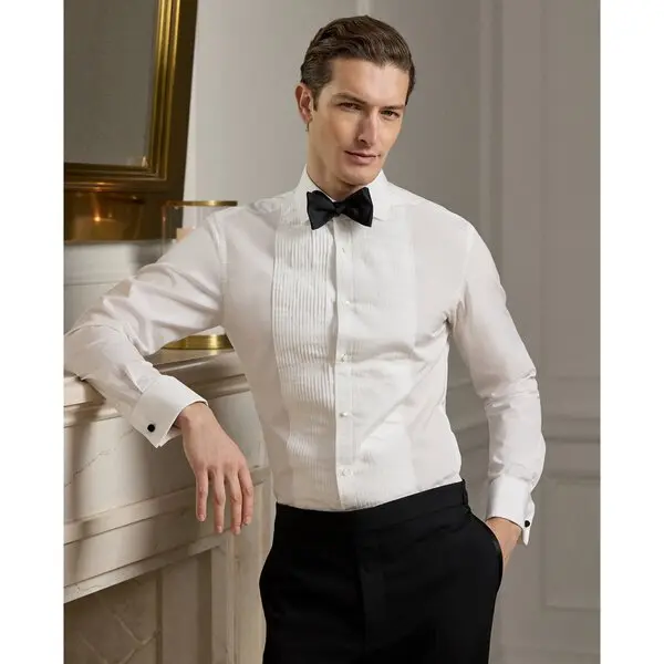 Ralph Lauren Poplin French Cuff Tuxedo Shirt