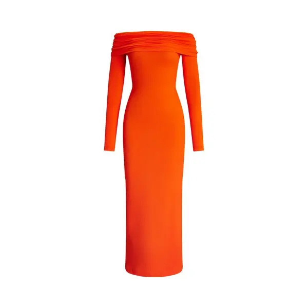 Ralph Lauren Jersey Off-the-shoulder Cocktail Dress