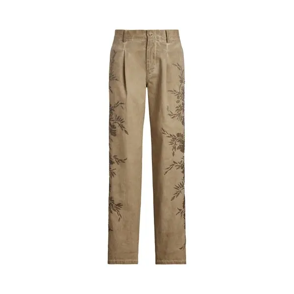 Ralph Lauren Fallon Embellished Cotton Chino Pant