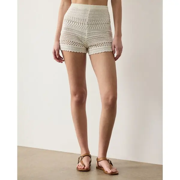 Ralph Lauren Pointelle-knit Short - Cream