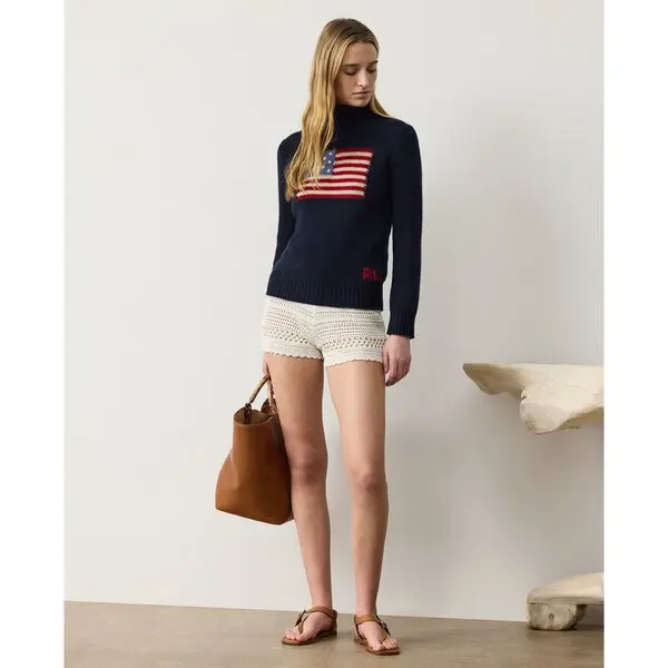 Ralph Lauren Pointelle-knit Short - Cream