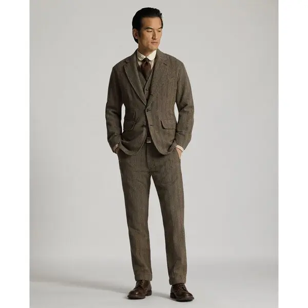 Ralph Lauren Wool-cotton Herringbone Officer’s Pant