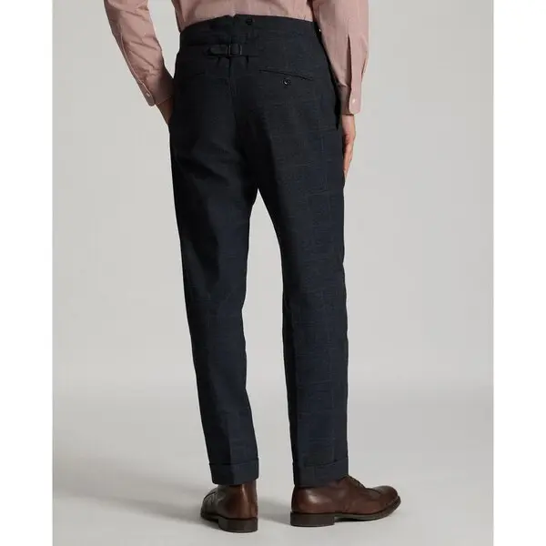 Ralph Lauren Slim Fit Indigo Checked Suit Trouser
