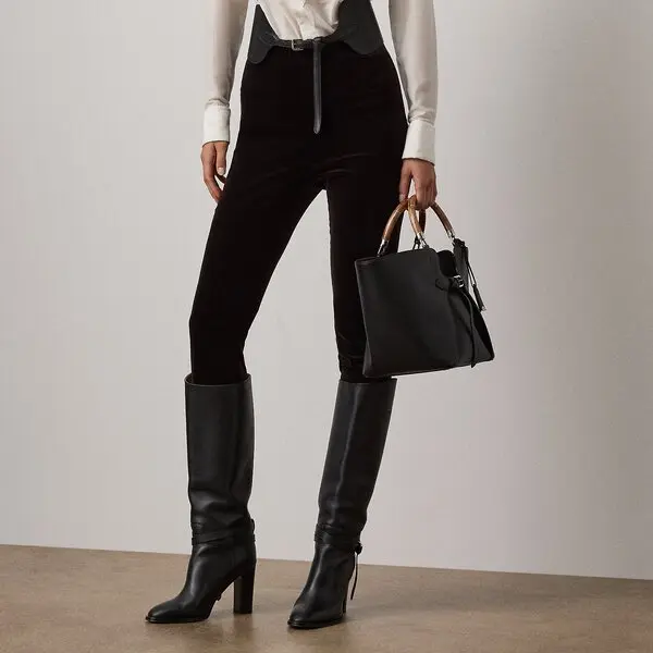 Ralph Lauren Ryann Stretch Velvet Legging