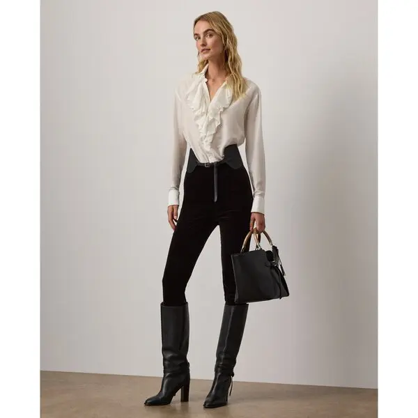 Ralph Lauren Ryann Stretch Velvet Legging
