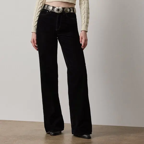 Ralph Lauren Mae Flocked Wide-leg Jean