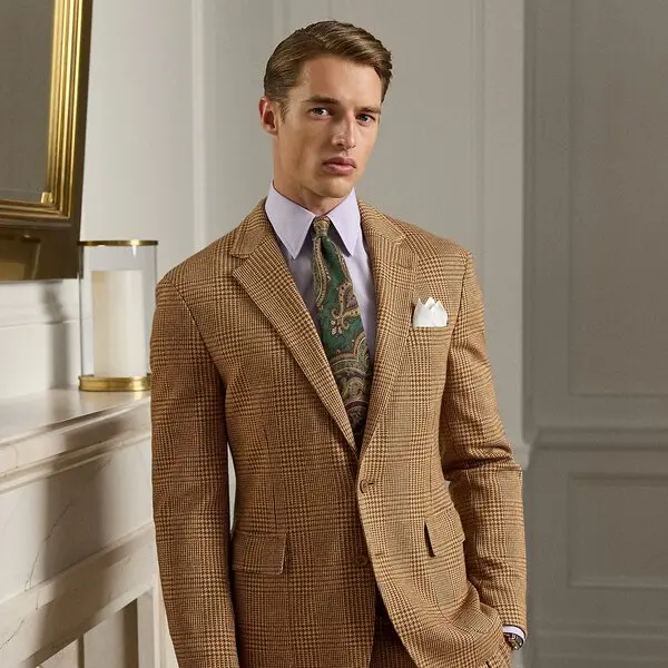 Ralph Lauren Hadley Hand-tailored Plaid Jersey Jacket