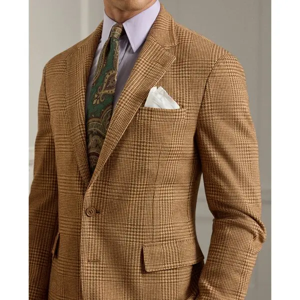 Ralph Lauren Hadley Hand-tailored Plaid Jersey Jacket