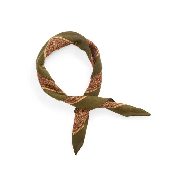 Ralph Lauren Paisley Wool Gauze Scarf