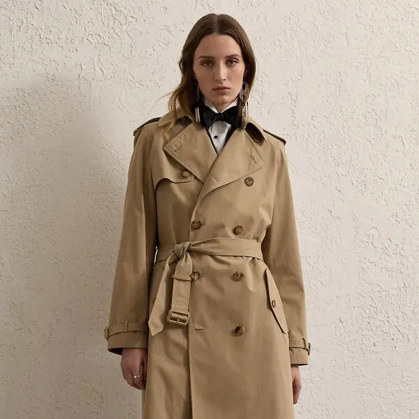 Ralph Lauren Niles Cotton Twill Trench Coat - Icon Tan