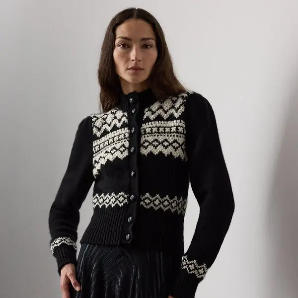 Ralph Lauren Cashmere Jacquard Cardigan