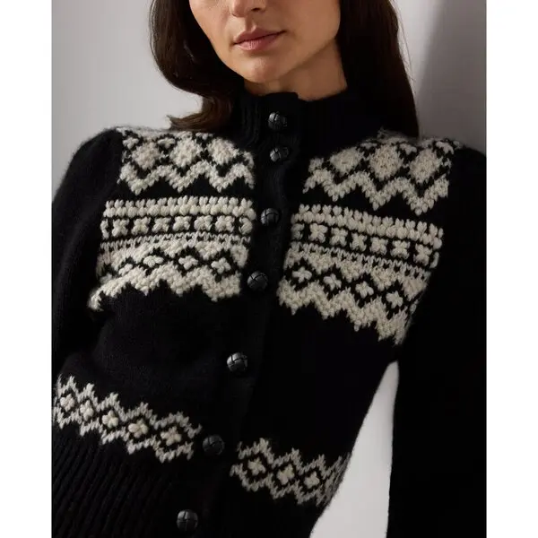 Ralph Lauren Cashmere Jacquard Cardigan
