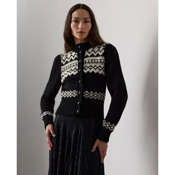 Ralph Lauren Cashmere Jacquard Cardigan