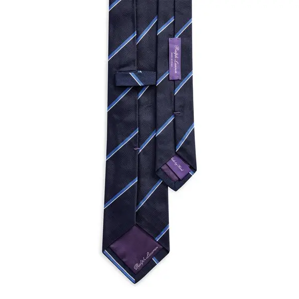 Ralph Lauren Striped Silk Repp Tie - Navy Multi