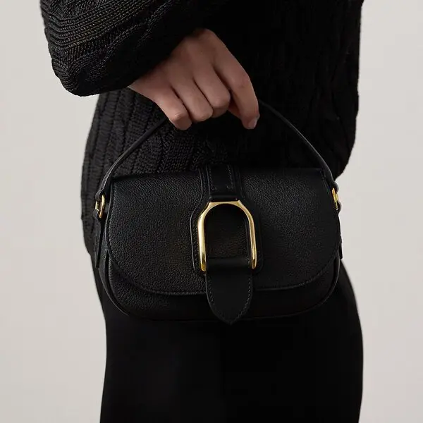 Ralph Lauren Welington Calfskin Mini Chain Bag - Black