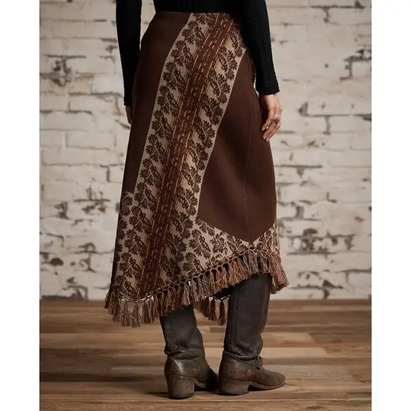 Ralph Lauren Fringe-trim Wool Jacquard Skirt