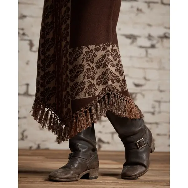 Ralph Lauren Fringe-trim Wool Jacquard Skirt