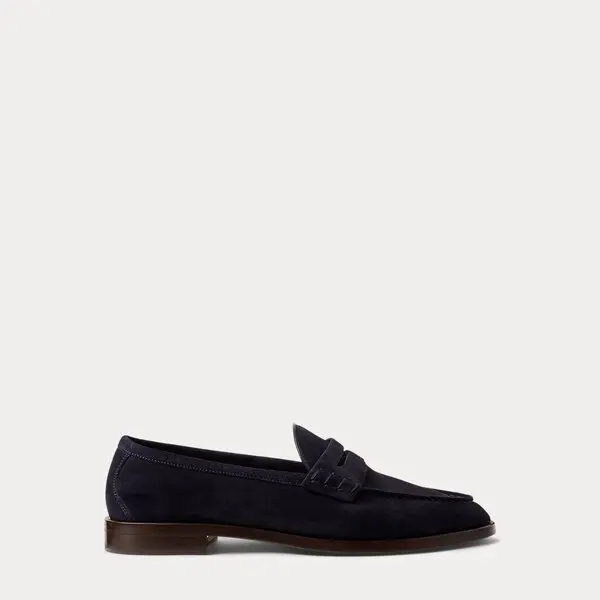 Ralph Lauren Bolden Calf-suede Penny Loafer - Navy
