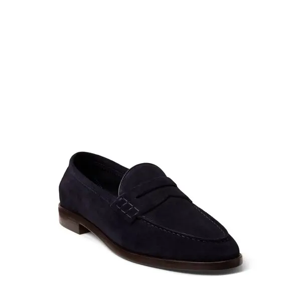 Ralph Lauren Bolden Calf-suede Penny Loafer - Navy