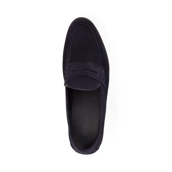 Ralph Lauren Bolden Calf-suede Penny Loafer - Navy