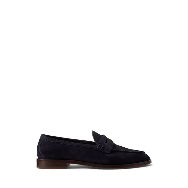 Ralph Lauren Bolden Calf-suede Penny Loafer - Navy