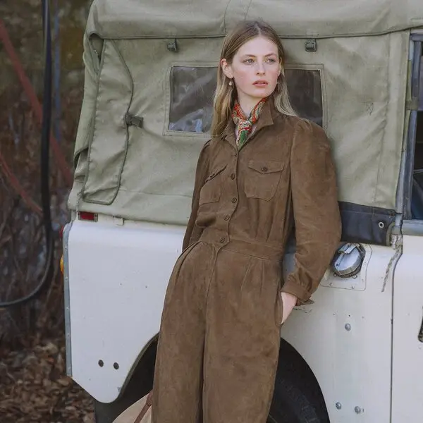 Ralph Lauren Suede Coverall