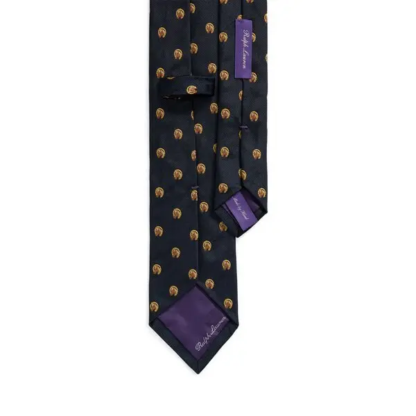Ralph Lauren Equestrian Silk Club Tie