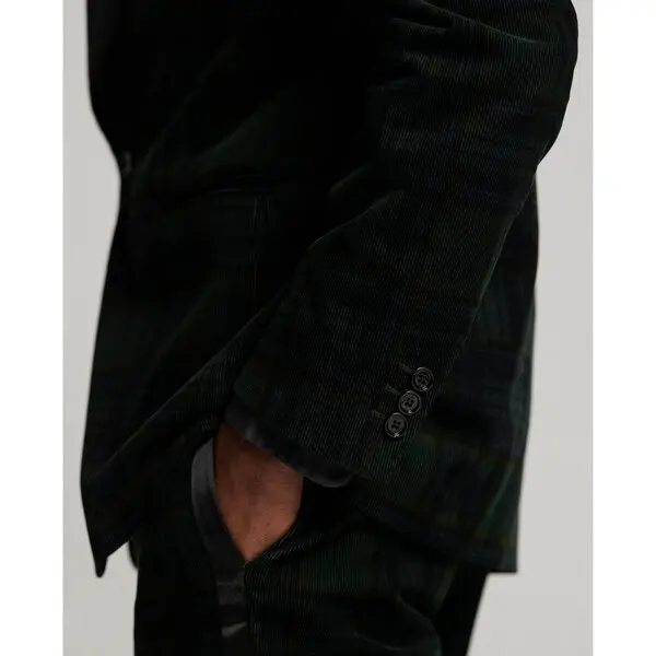 Ralph Lauren Plaid Corduroy Tuxedo Jacket