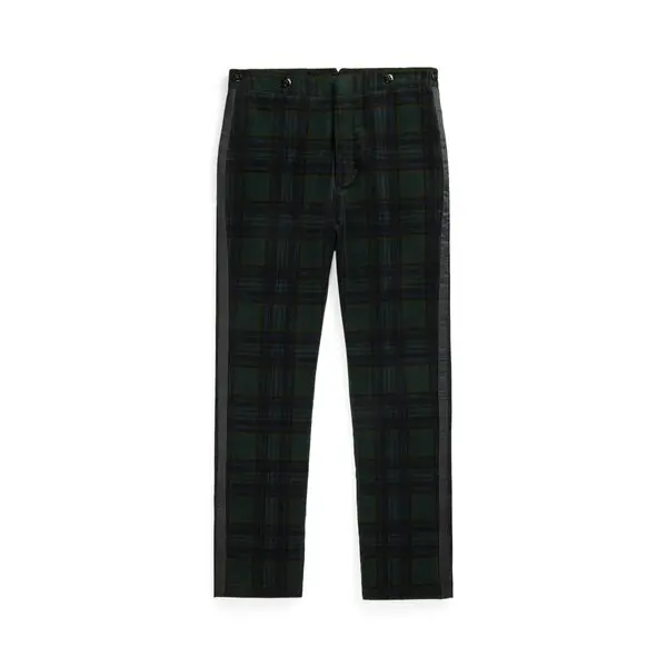 Ralph Lauren Slim Fit Plaid Corduroy Tuxedo Trouser