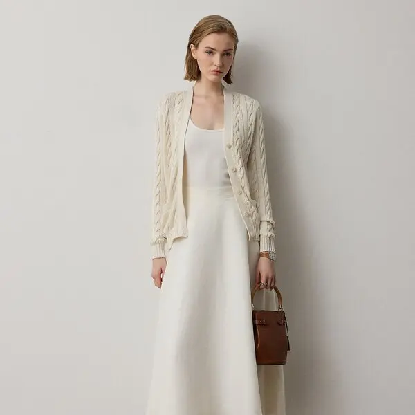 Ralph Lauren Erica Linen Skirt - Cream