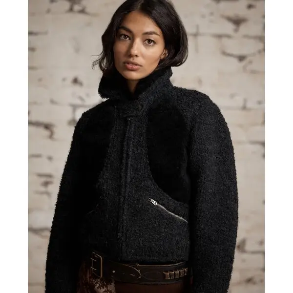 Ralph Lauren Shearling-paneled Bouclé Jacket