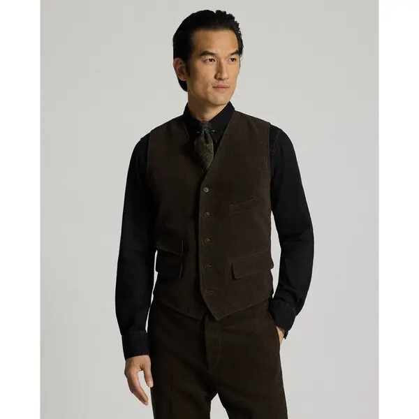 Ralph Lauren Diamond-print Moleskin Vest