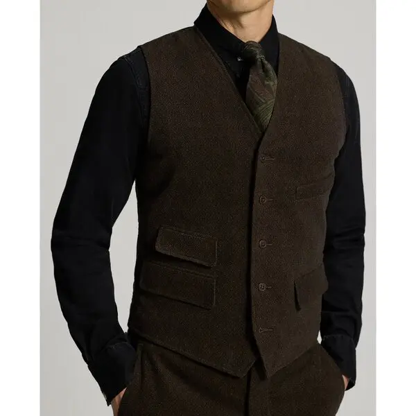 Ralph Lauren Diamond-print Moleskin Vest