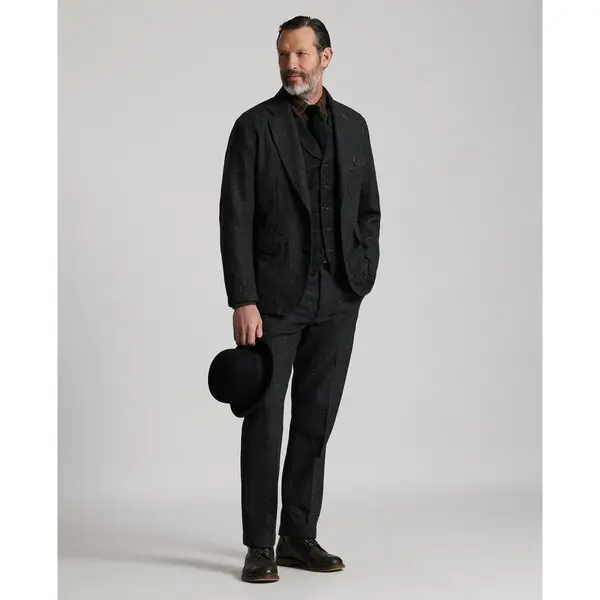 Ralph Lauren Wool-cotton Officer’s Pant - Black/grey Multi