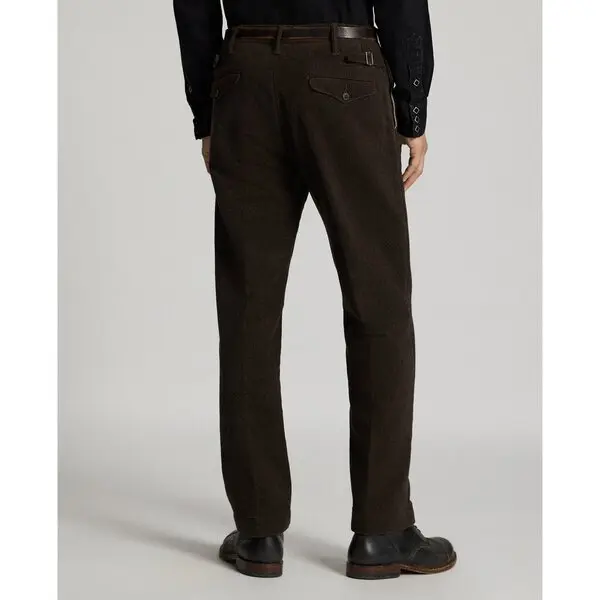 Ralph Lauren Diamond-print Moleskin Officer’s Pant - Brown/black Multi