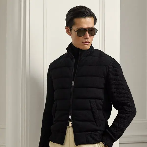 Ralph Lauren Cashmere-blend Hybrid Down Sweater