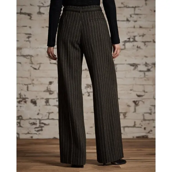 Ralph Lauren Striped Wool-cotton Pant