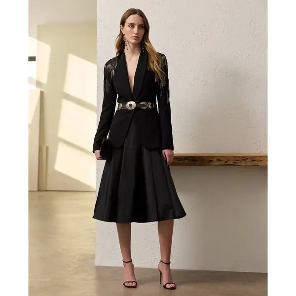 Ralph Lauren Emily Featherweight Taffeta Circle Skirt