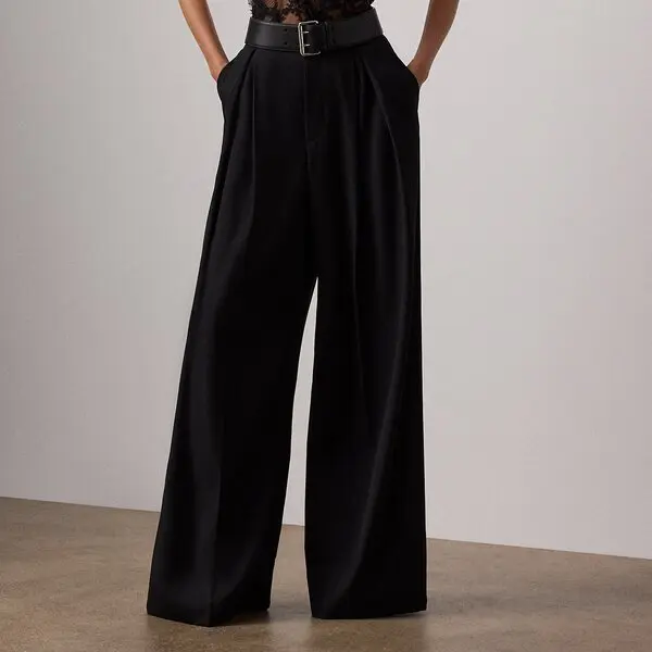 Ralph Lauren Kelsie Grain De Poudre Pant - Black