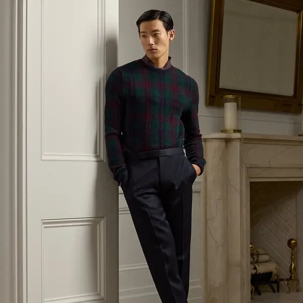 Ralph Lauren Gregory Hand-tailored Twill Trouser - Navy