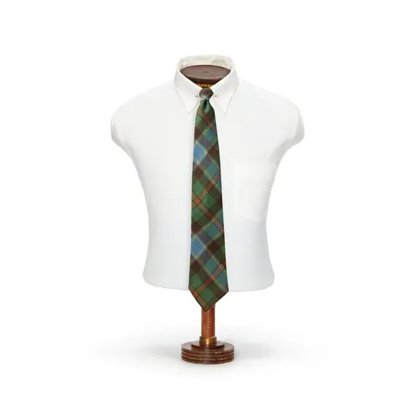 Ralph Lauren Handmade Plaid Wool Challis Tie
