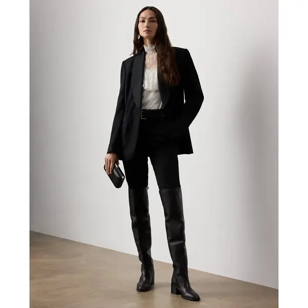 Ralph Lauren Alexandrea Crepe-back-satin Blouse