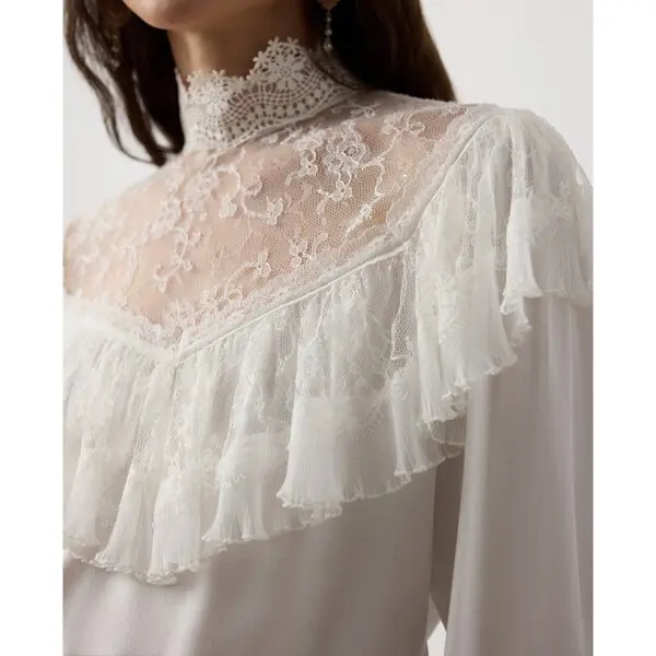 Ralph Lauren Alexandrea Crepe-back-satin Blouse