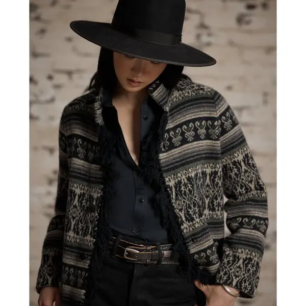 Ralph Lauren Wool-cashmere Jacquard Duster Cardigan